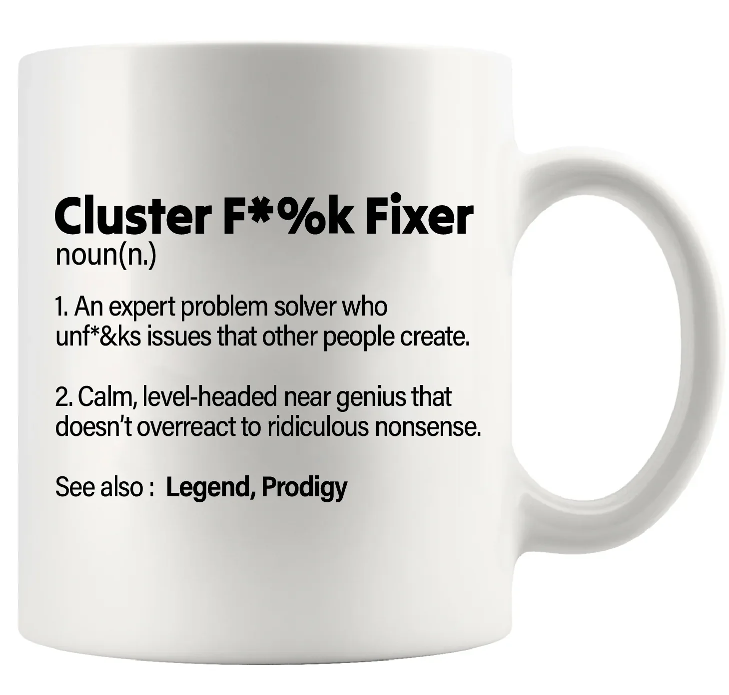 Cluster Fk Fixer Ceramic Mug 11 oz White | Panvola