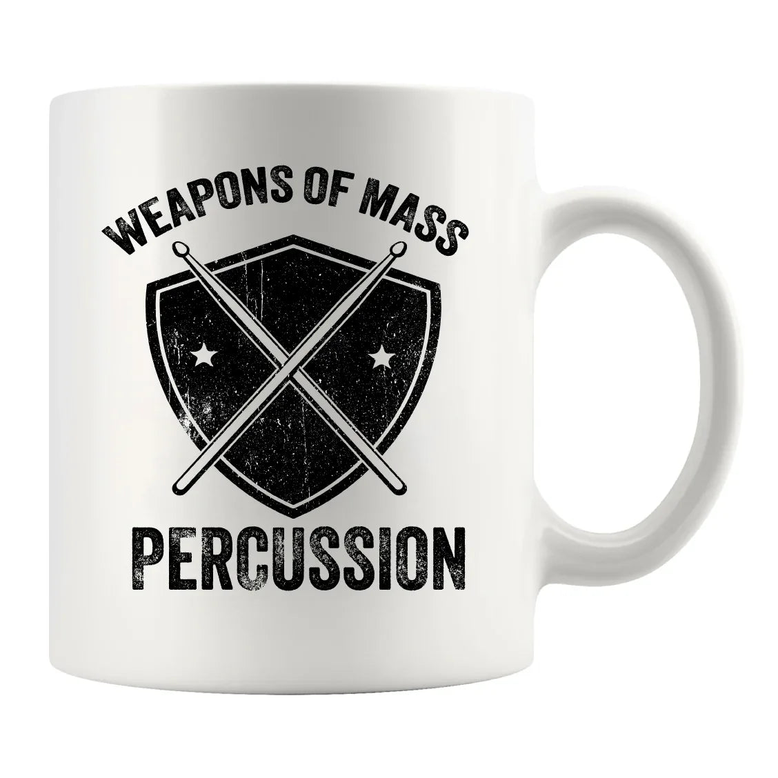 Weapons of Mass Percussion Ceramic Mug 11 oz White – Panvola